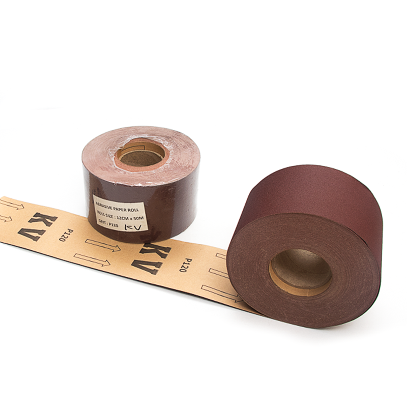 Alumina sandpaper rolls for woodworking