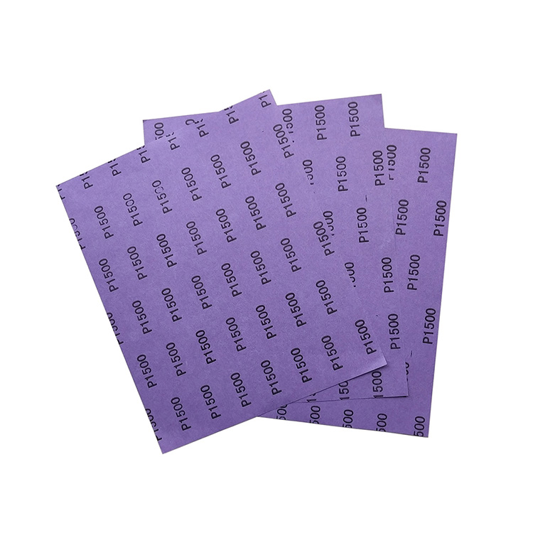 Custom purple maker sandpaper sheet