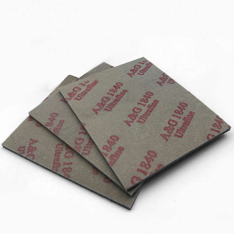 Custom polished abrasive sponge sandpaper