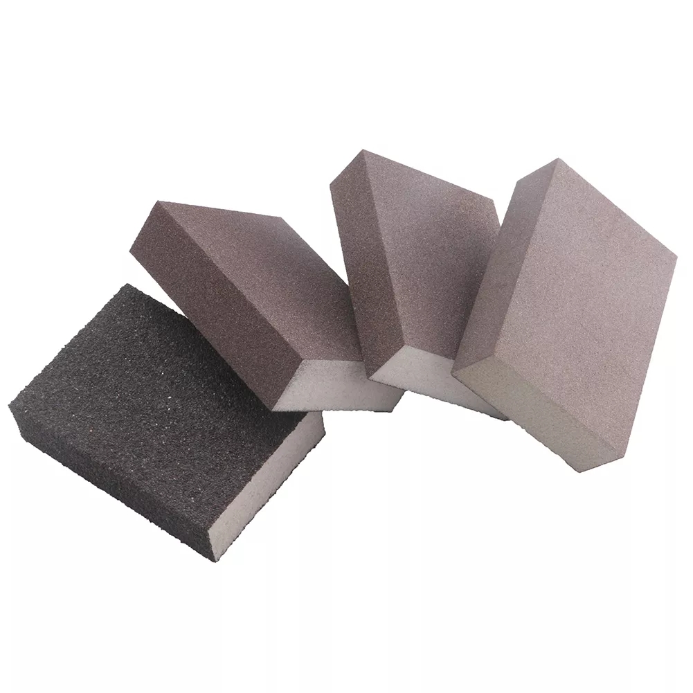 Sharpness rounded abrasive sanding sponge