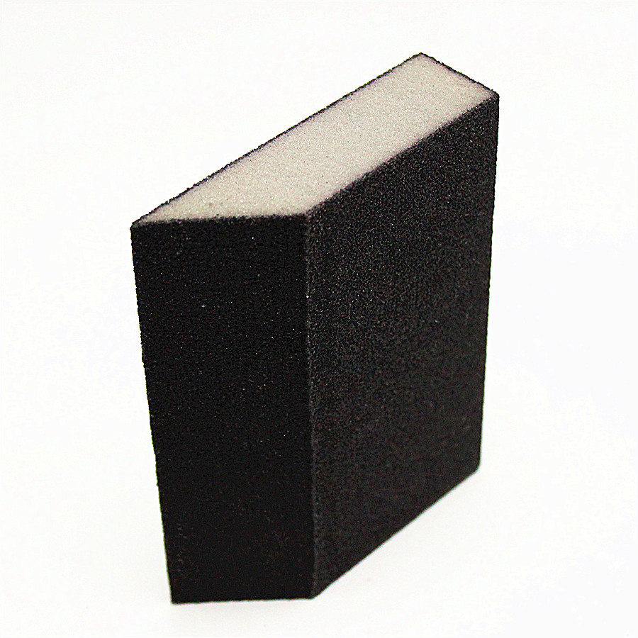 Custom block angled drywall sanding sponge